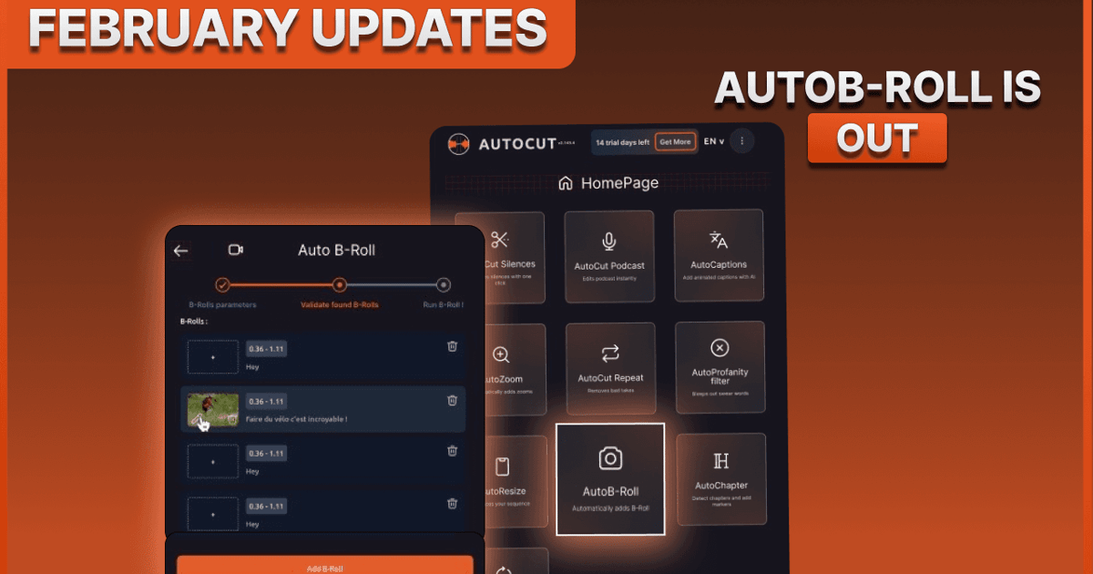 February updates in AutoCut